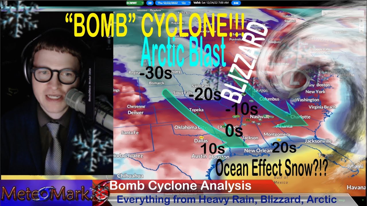 Extreme Bomb Cyclone Blizzard & Arctic Air Plunge to Gulf of Mexico ...