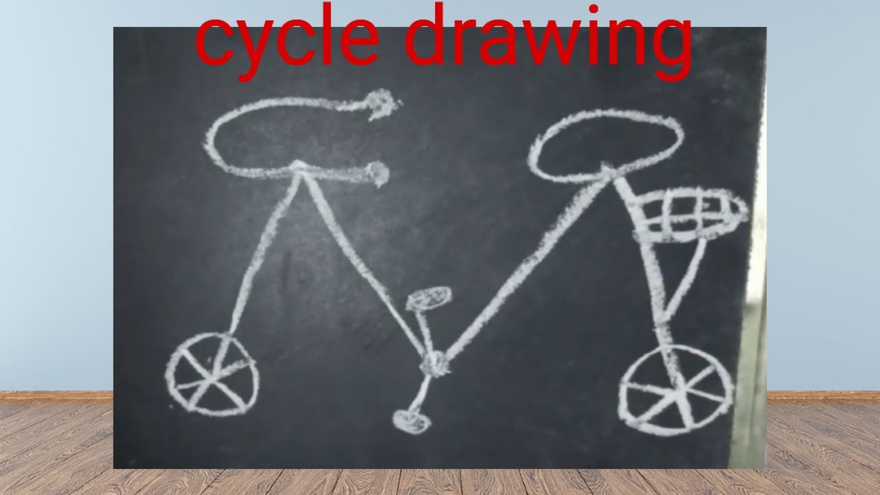 M = cycle drawing 🚲 cycle drawing very easy for beginners 🚲how to draw ...
