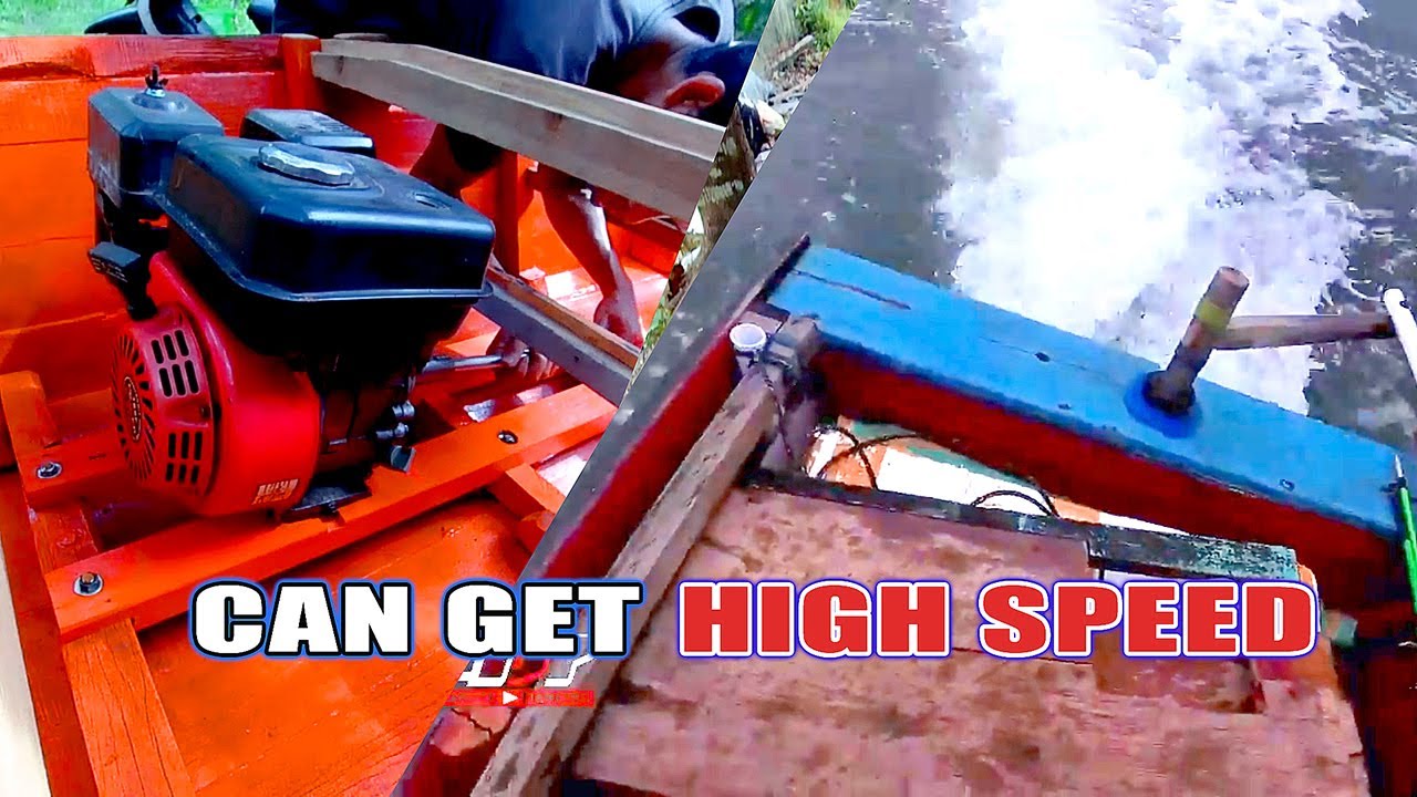 Using a low power engine i skiff can get some speed - YouTube