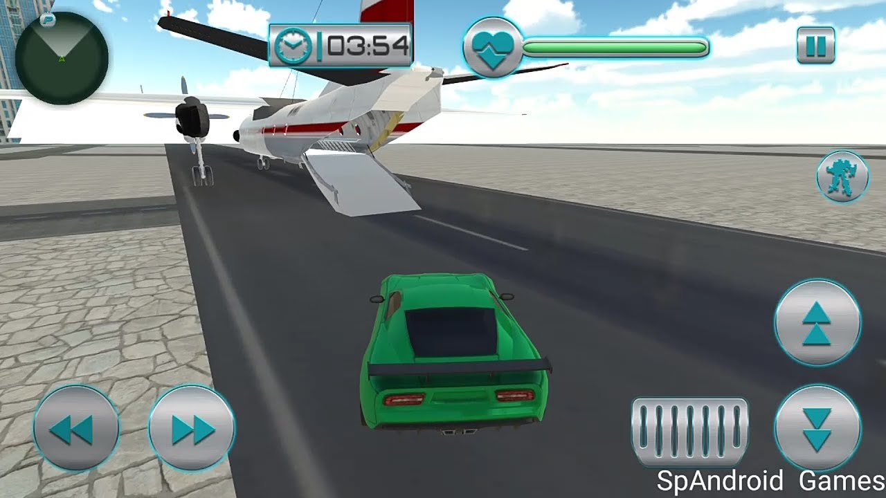 Airplane Flying Robot Car Transporter Simulator - Android Gamesplay ...