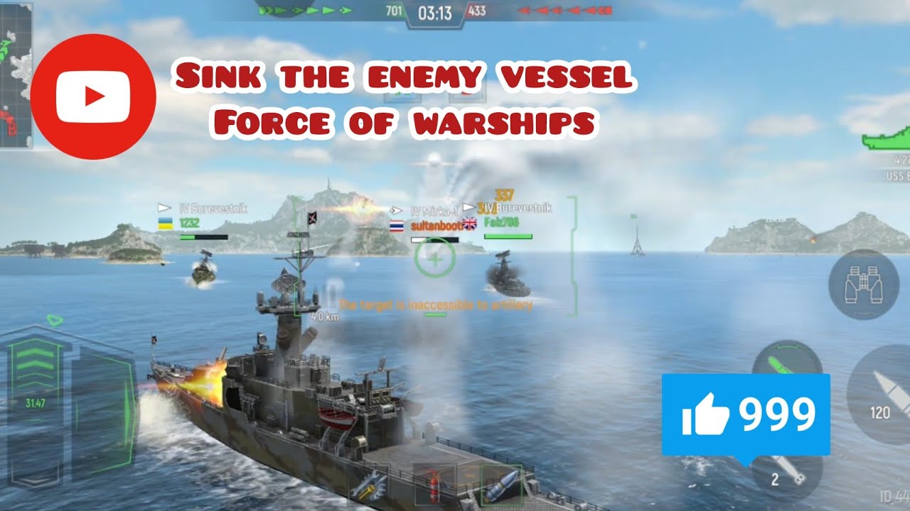 Sink The Enemy Vessel... Force Of Warships - YouTube