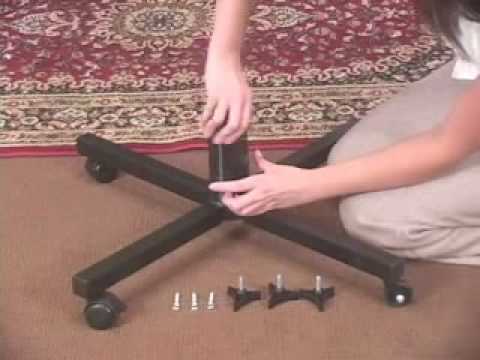 TreeKeeper Rolling Artificial Christmas Tree Stand Setup - YouTube