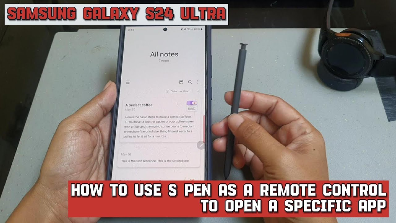 How to use S Pen as a remote control to open a specific app on Samsung ...