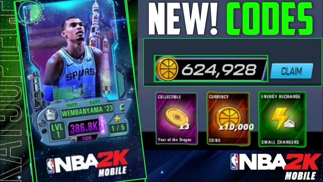 New CODES!⚠️ NBA 2K MOBILE CODES 2024 - NBA 2K MOBILE REDEEM CODES ...