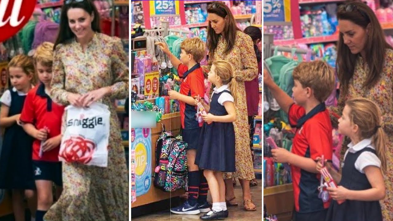 Kate, George & Charlotte GOT SPOTLIGHT At School Supplies Store As Her ...
