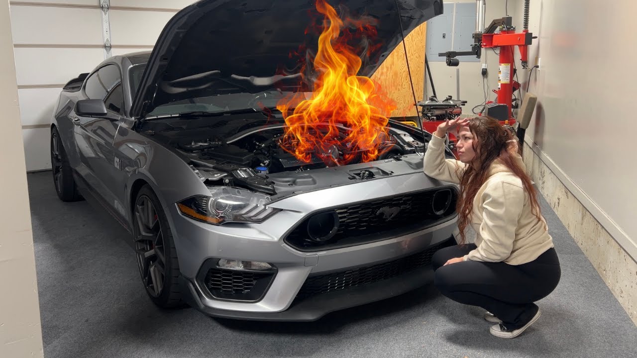 My Mach1 Mustang Caught on Fire - YouTube