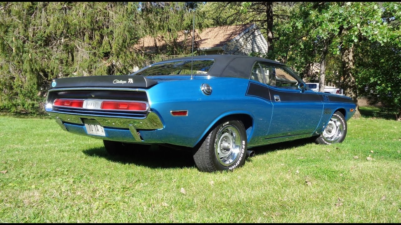1970 Dodge Challenger T/A Trans Am 340 Six Pak in Blue & Ride on My Car ...