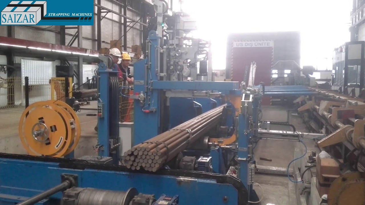 Automatic labelling system of bars bundles - YouTube