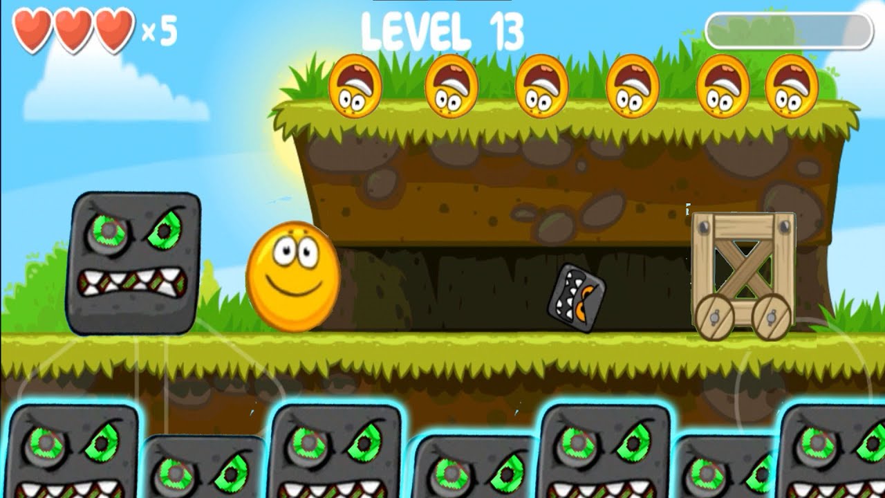 RED BALL 4 YELLOW BALL COMPLETE LEVEL 13 TO 14 FUNNY BOSS FIGHT ...