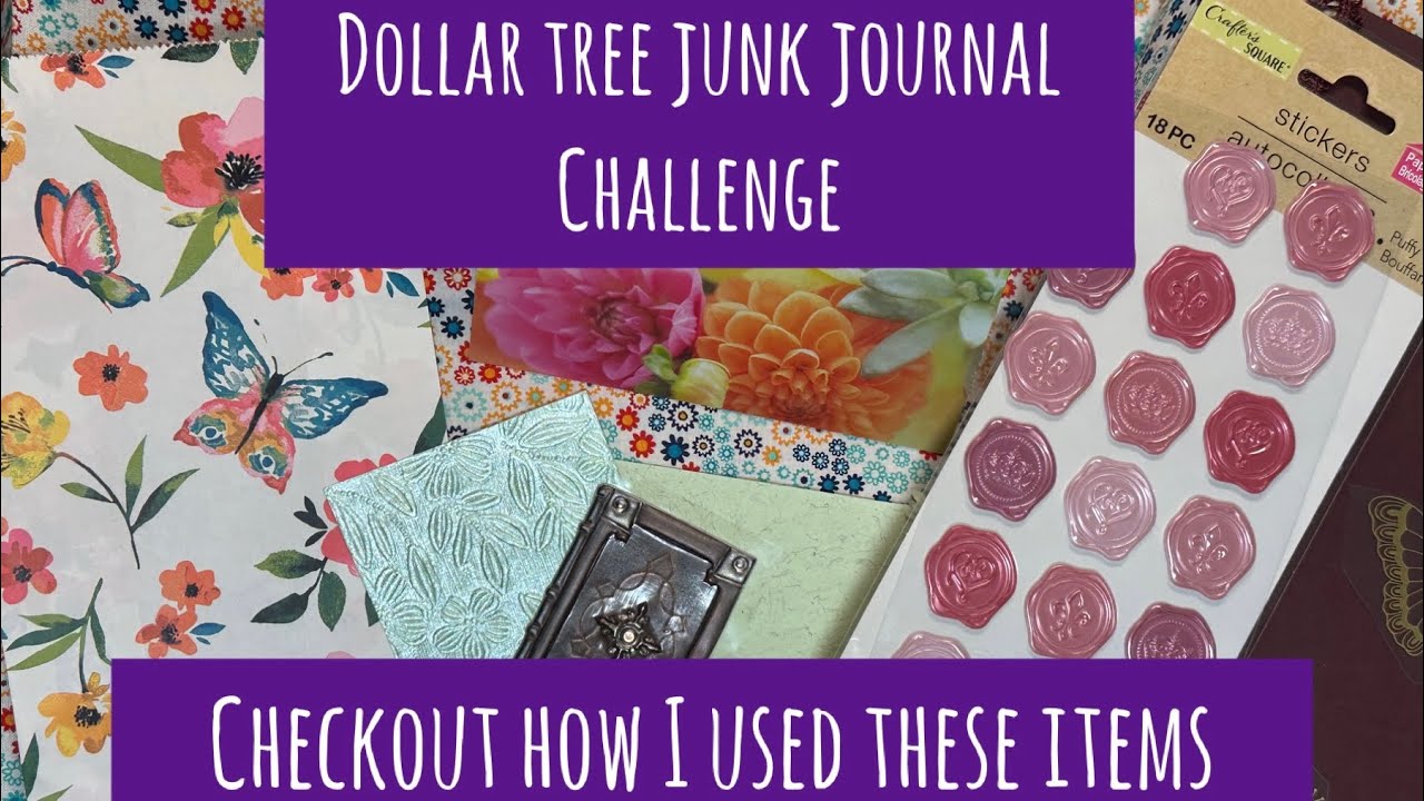 Dollar Tree Junk Journal with @PaperTerrace - Decorating the Cover and ...