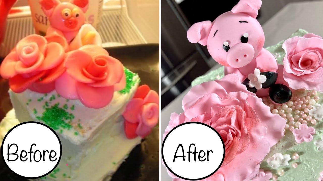 Fixing My Past Cake Fails | Giving My Cake a Cake-Over | Cake Fail ...