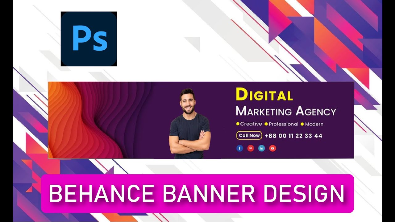 How to Make Behance Banner Design | Photoshop PS | Bangla Tutorial ...