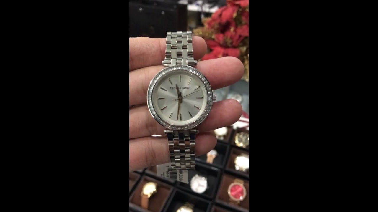 MICHAEL KORS Petite Darci Silver Dial Steel Ladies Watch MK3364 - YouTube