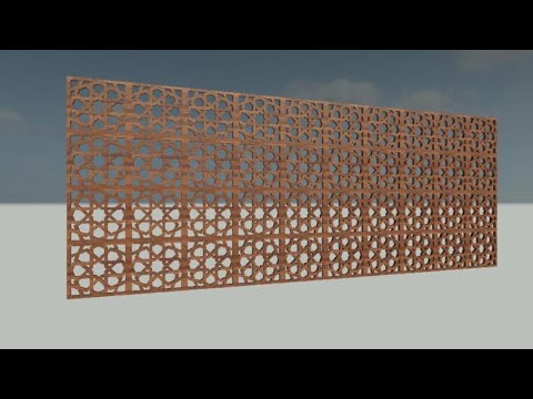 Islamic pattern curtain wall panel family - YouTube