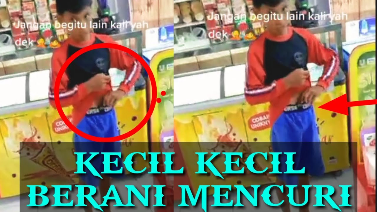 DUA ANAK KECIL KETAHUAN MENCURI,mainan dan minuman di Alfamart. - YouTube