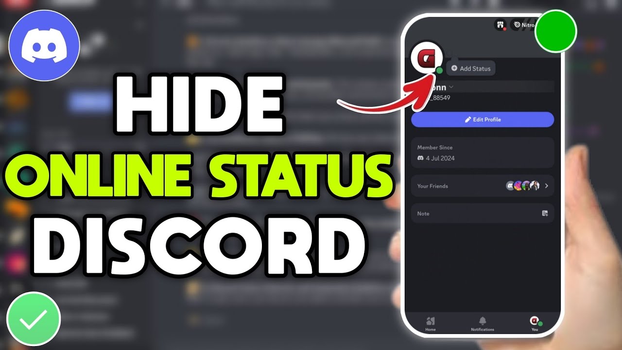 How to HIDE ONLINE STATUS on Discord - Tutorial - YouTube