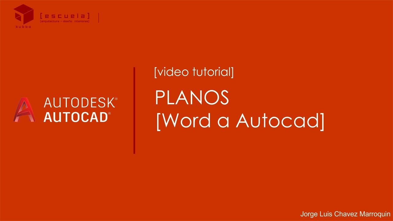 Tutorial como pasar un plano de Word a Autocad - YouTube