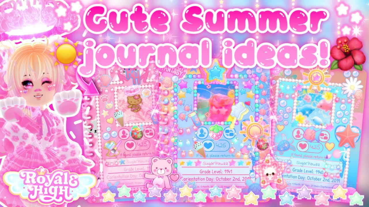 CUTE SUMMER/TIDALGLOW JOURNAL IDEAS!☀️ 5 CUTE JOURNALS!🌺| Royale High ...