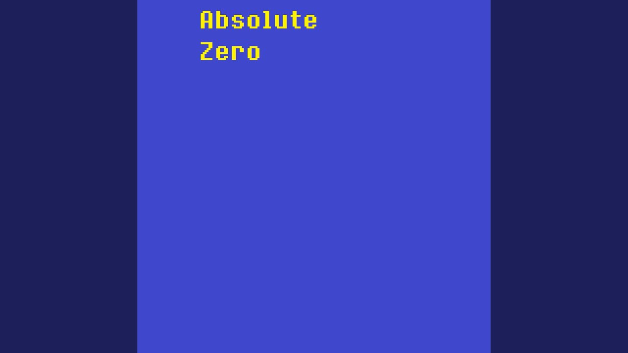 Absolute Zero - YouTube