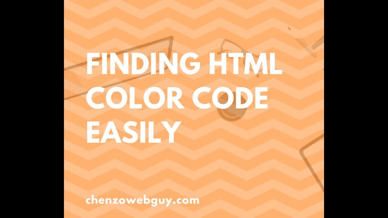 Finding HTML Color Code Easily - YouTube