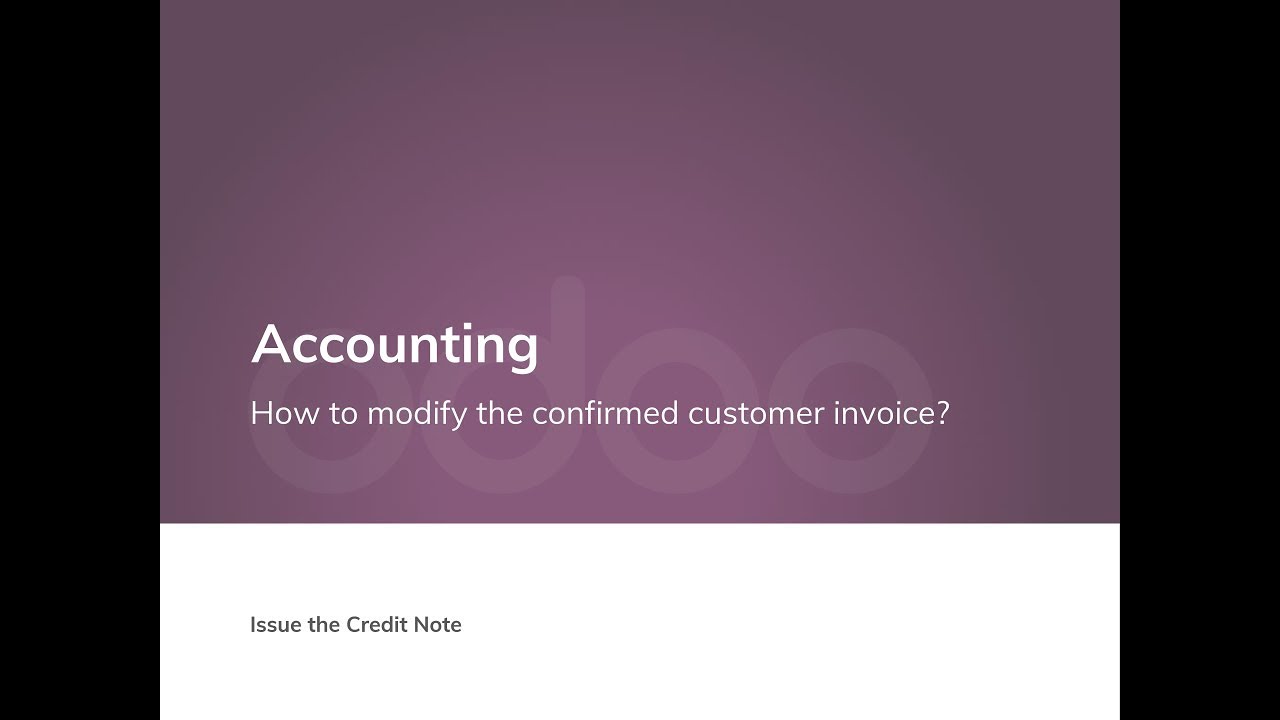 How To Modify The Confirmed Customer Invoice YouTube How To Modify The Confirmed Customer Invoice YouTube