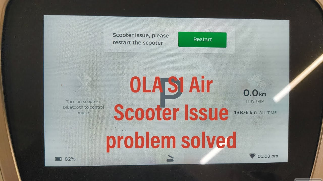 OLA S1 air Scooter issue problem solved/ scooter issue change to park ...