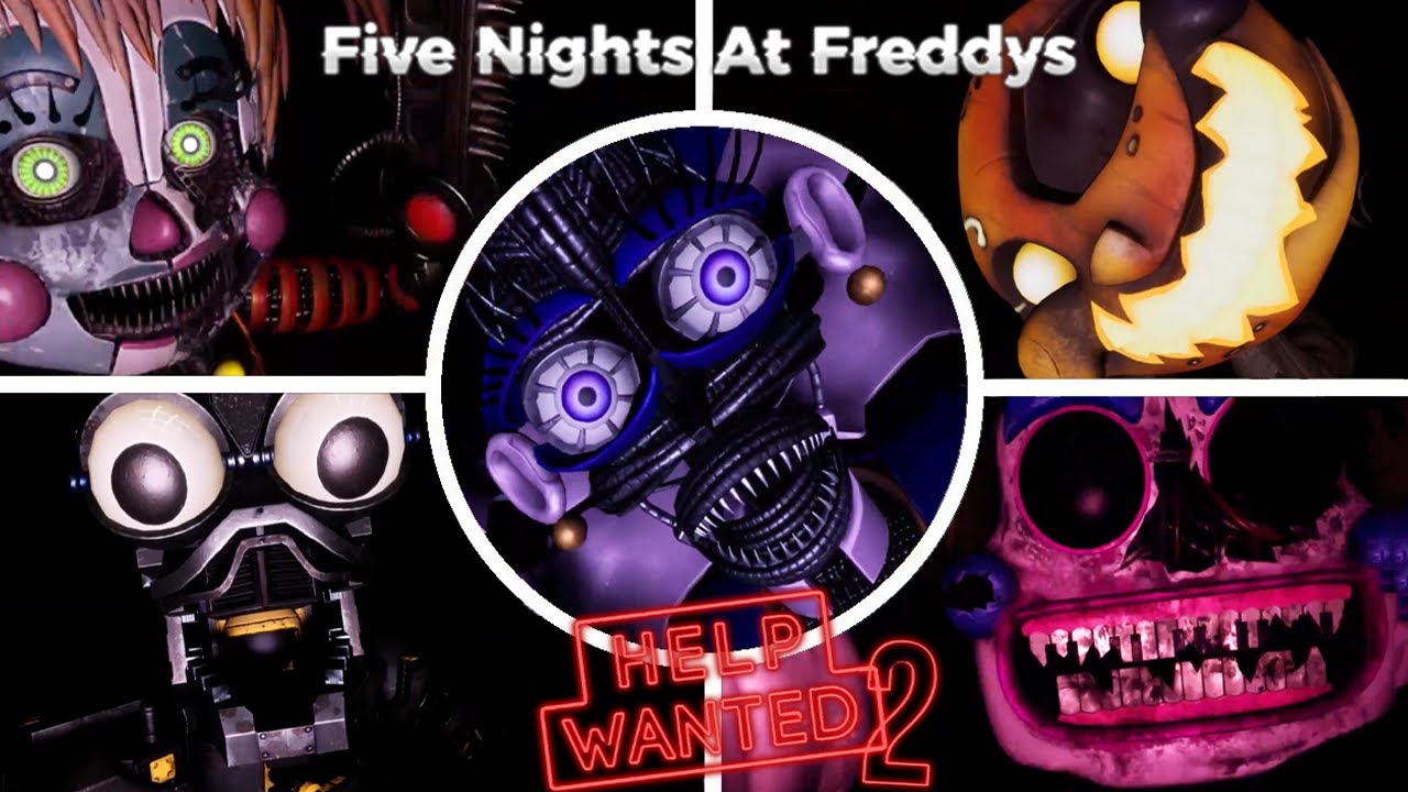 Five Nights at Freddy's Help Wanted 2 - ALL Jumpscares Animations - YouTube