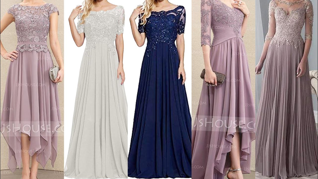 Mother of the Bride Maxi Dresses With With Lace Decorated 2020//Latest ...