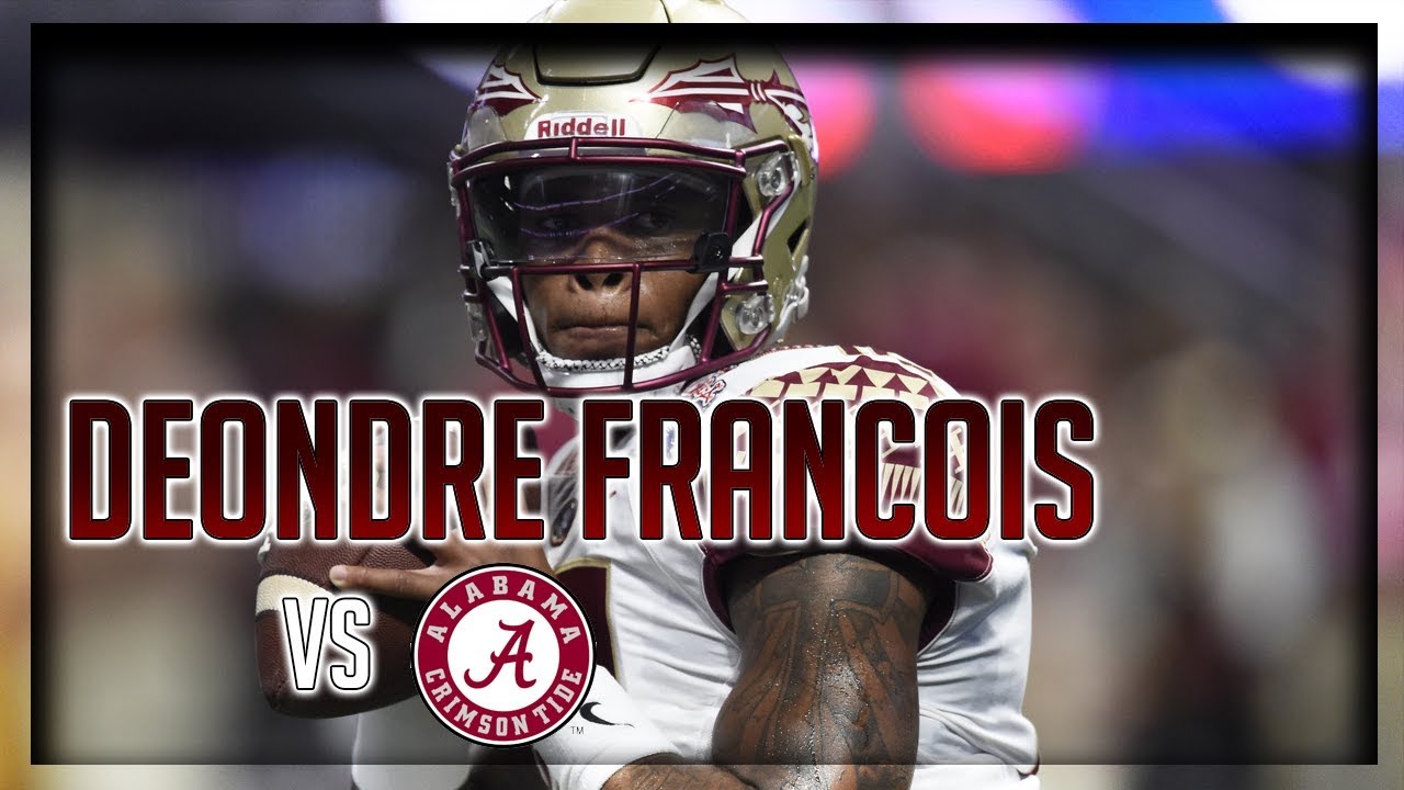 Deondre Francois Highlights vs Alabama // 19/33 210 Yards, 1 TD // 9.02 ...