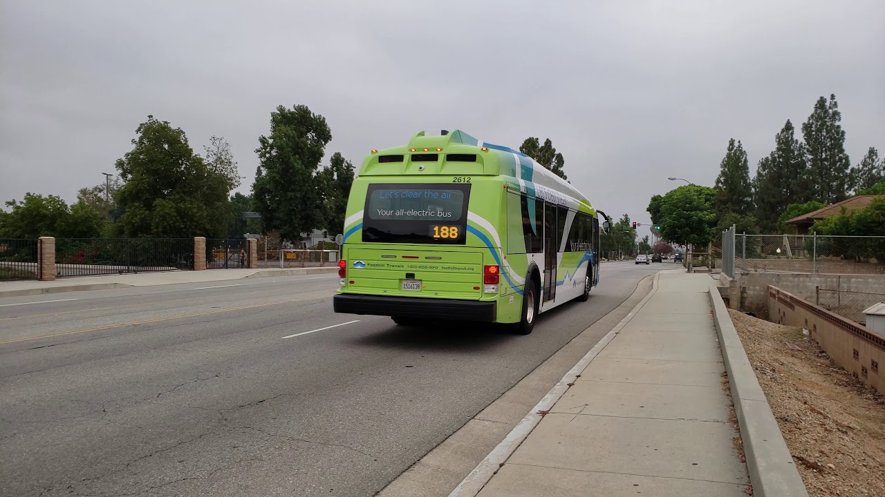 Foothill Transit Electric Bus Line 188 to Montclair at Citrus Av in ...