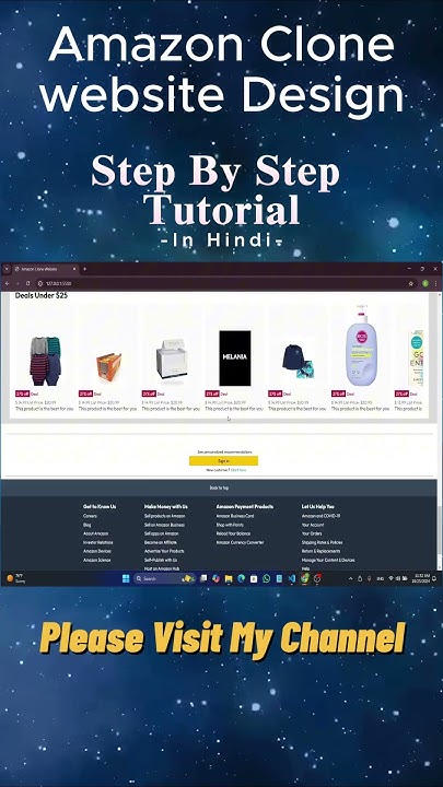How To Make Amazon Clone Website Using Html Css And Javascript Coding Webdesign