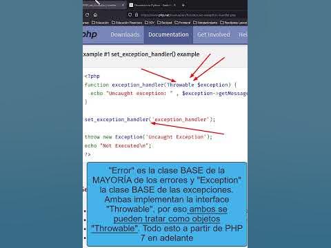 set_exception_handler() en PHP | Interface Throwable en PHP | Manejar errores en PHP - Try-catch ...