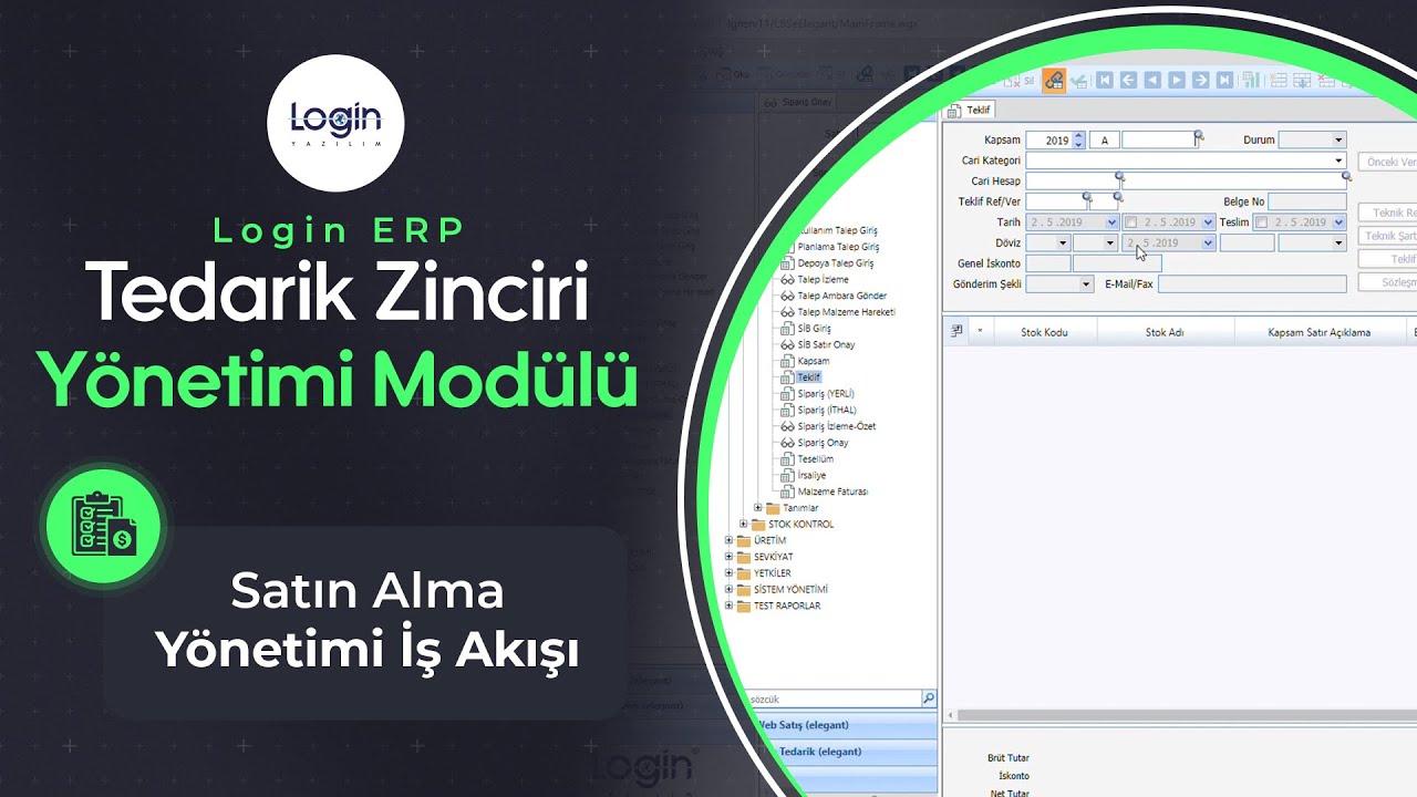 Login ERP ile Satınalma Yönetimi İş Akışı | Login Yazılım - YouTube