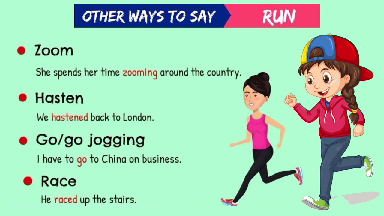 Improve Your Vocabulary | Uses of Run | Different ways to say- Run ...