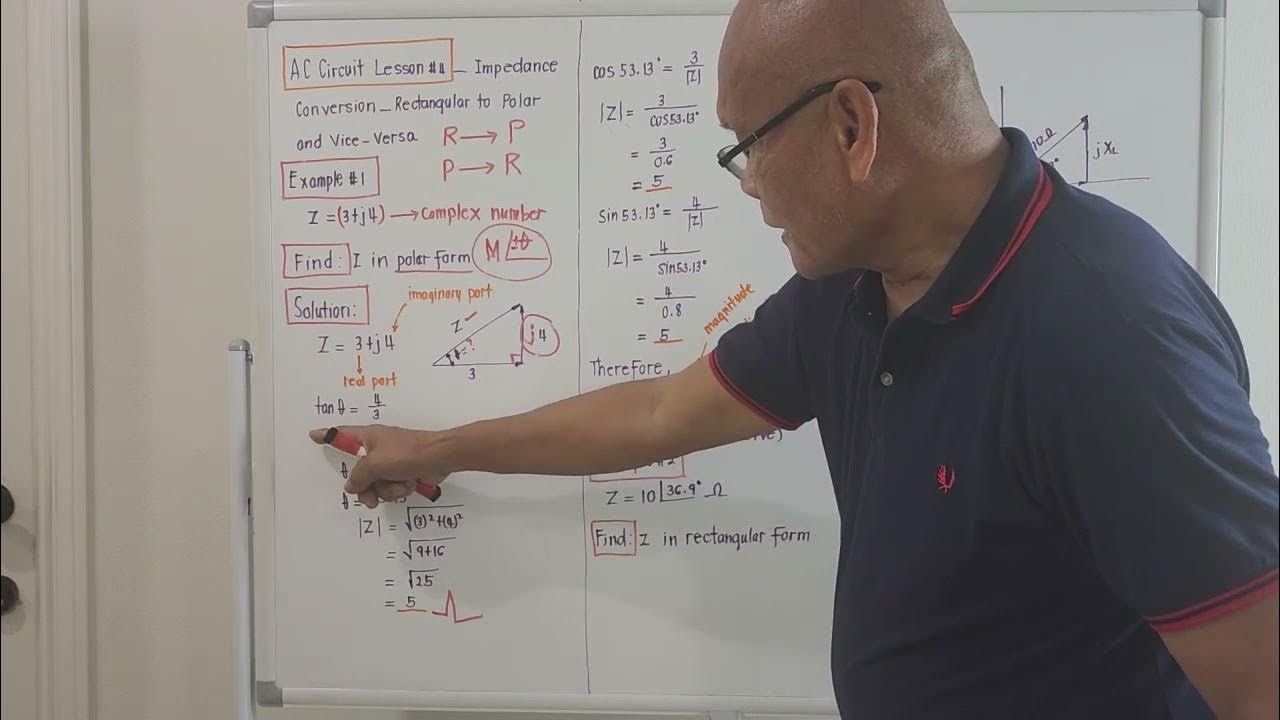 AC Circuit Lesson #4 _ Impedance Conversion Rectangular to Polar & Vice-Versa ...
