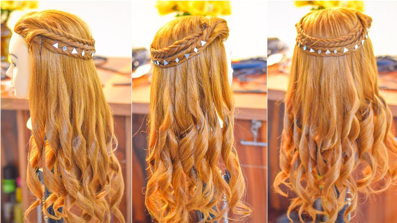 quick & easy open hairstyle for girls | open hairstyle for bride ...