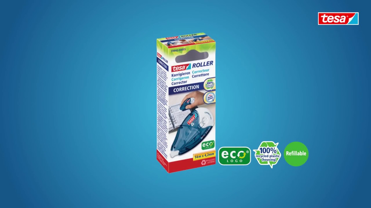 tesa Roller Korrigieren ecoLogo® - YouTube