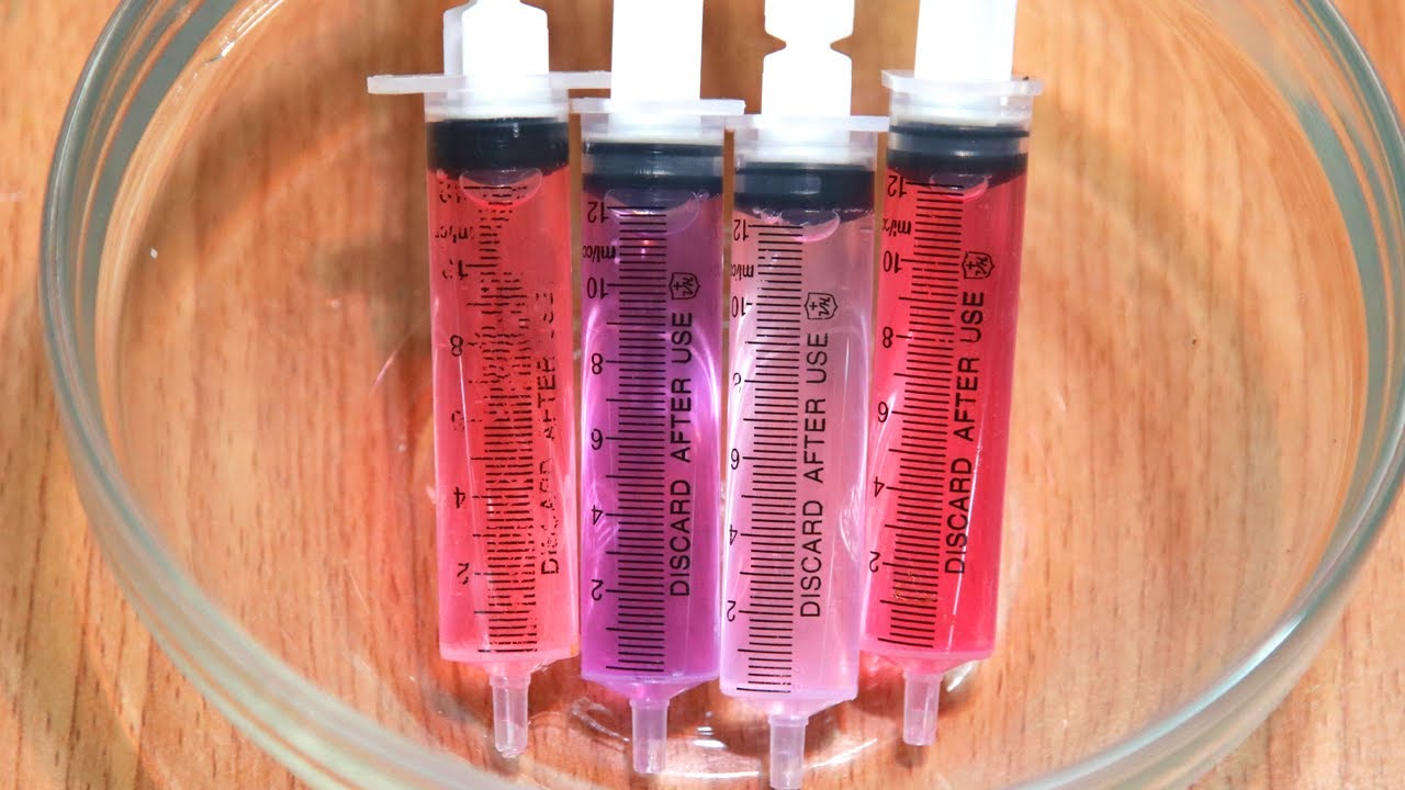 Making clear slime with piping injection - super clear slime - most ...