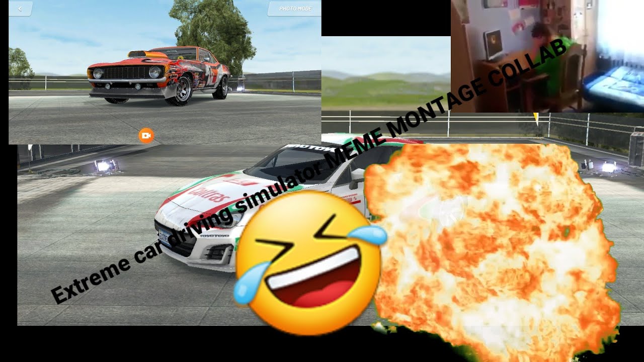 Extreme car driving simulator MEME MONTAGE COLLAB 1# - YouTube