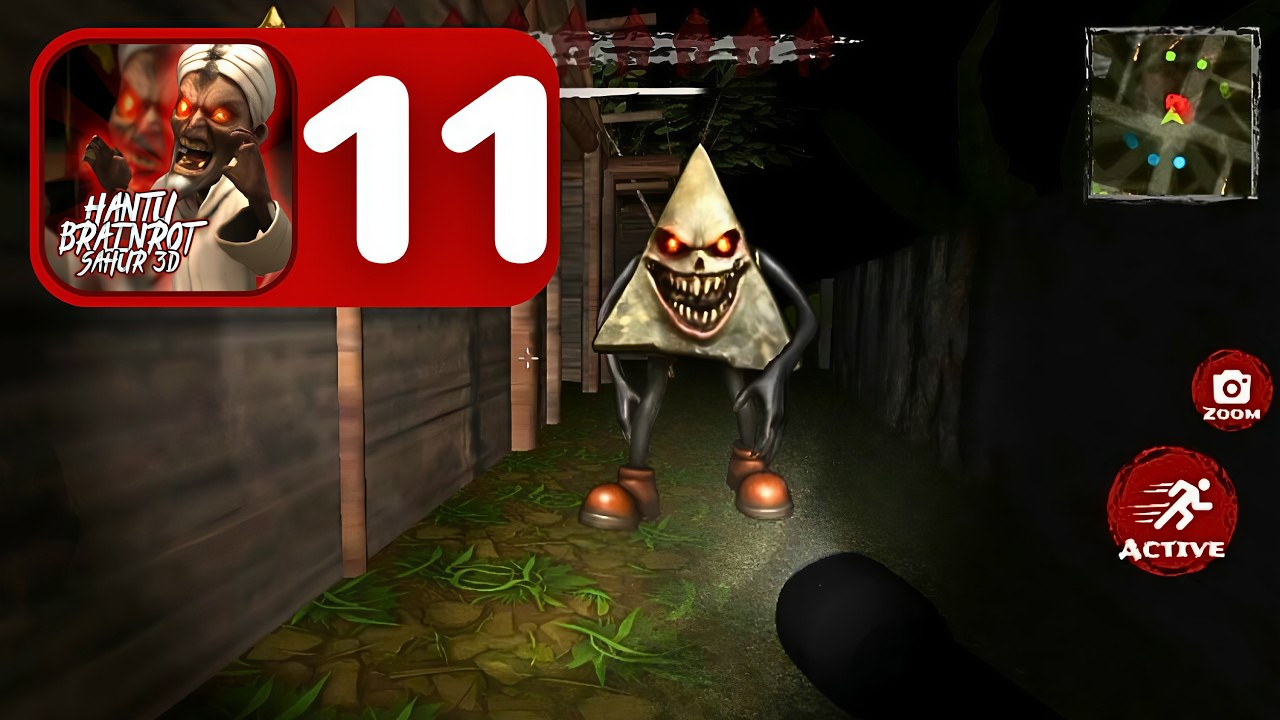 Hantu Brainrot Sahur 3D - Gameplay Android Parte 11 - keju joget jahat ...
