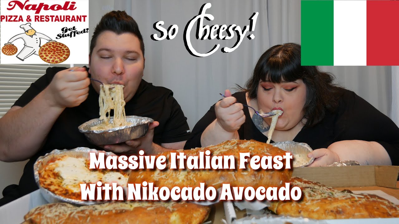 Massive Napoli Pizzeria Italian Feast With Nikocado Avocado Mukbang ...