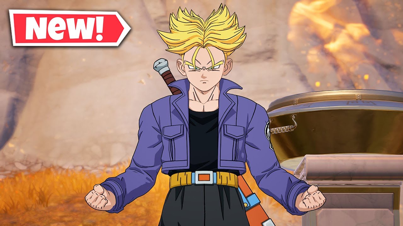 NEW TRUNKS Skin In Fortnite | Dragon Ball Set - YouTube