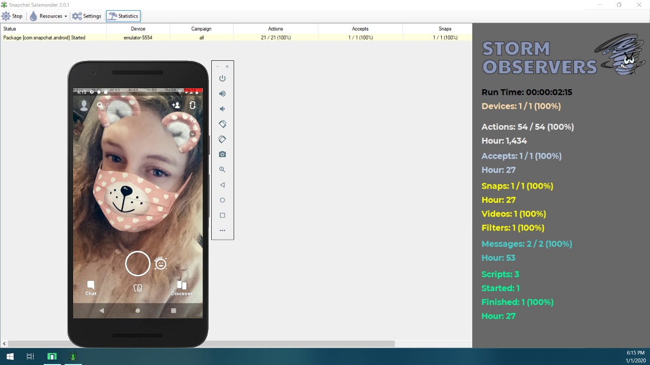 Snapchat Salamander - Multithreaded Snapchat Bot w/ USB and Emu Support ...