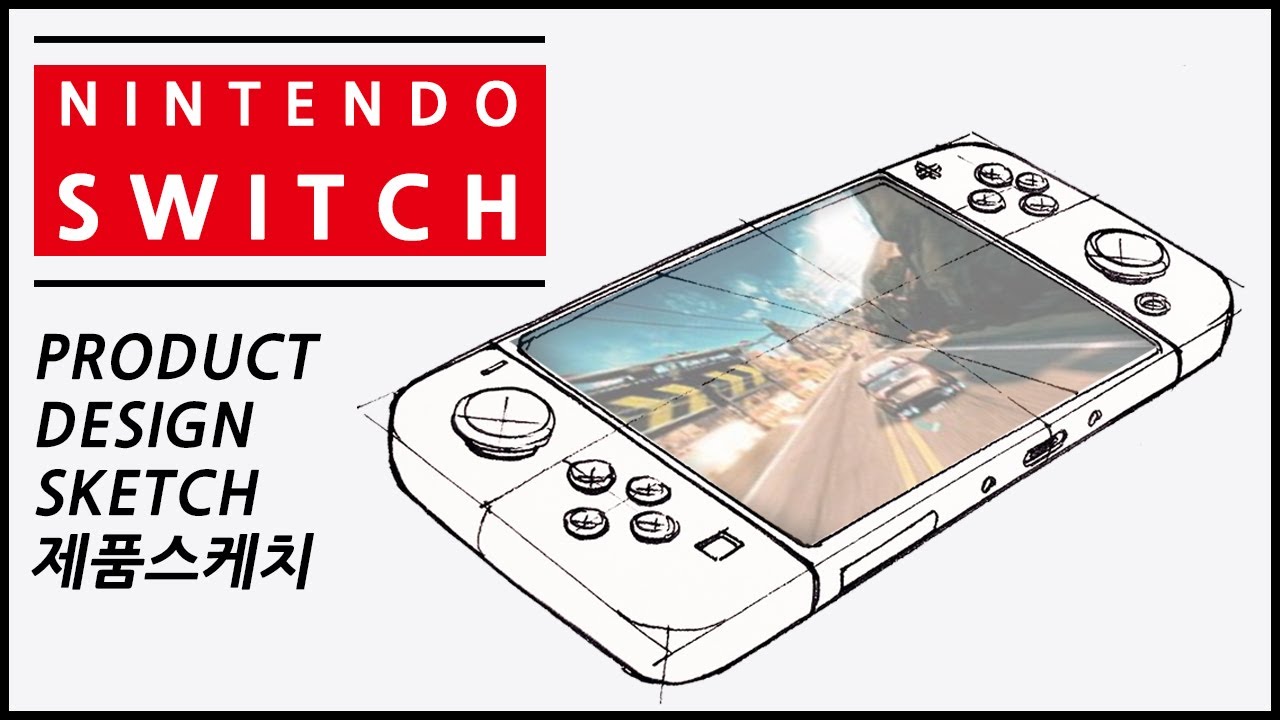 How to sketch nintendo switch : product sketch / 닌텐도 스위치 스케치 - YouTube