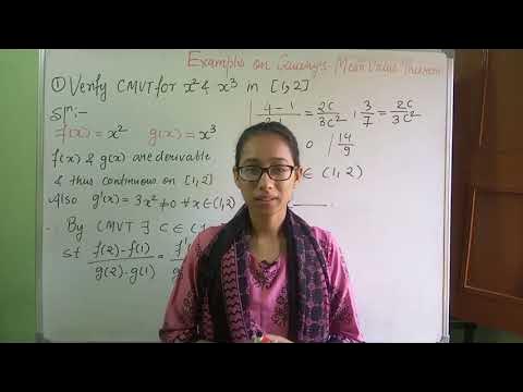 Example of Cauchy's Mean Value Theorem |Differentiability & Continuity - YouTube