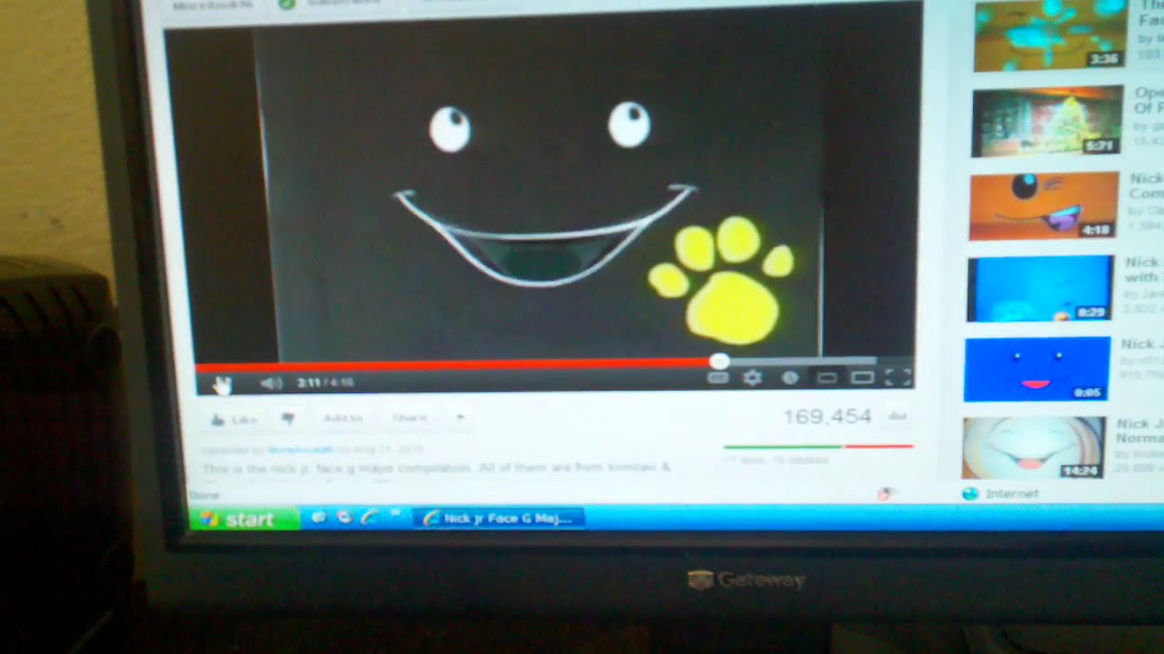 Nick jr face gets his face painted in g major - YouTube