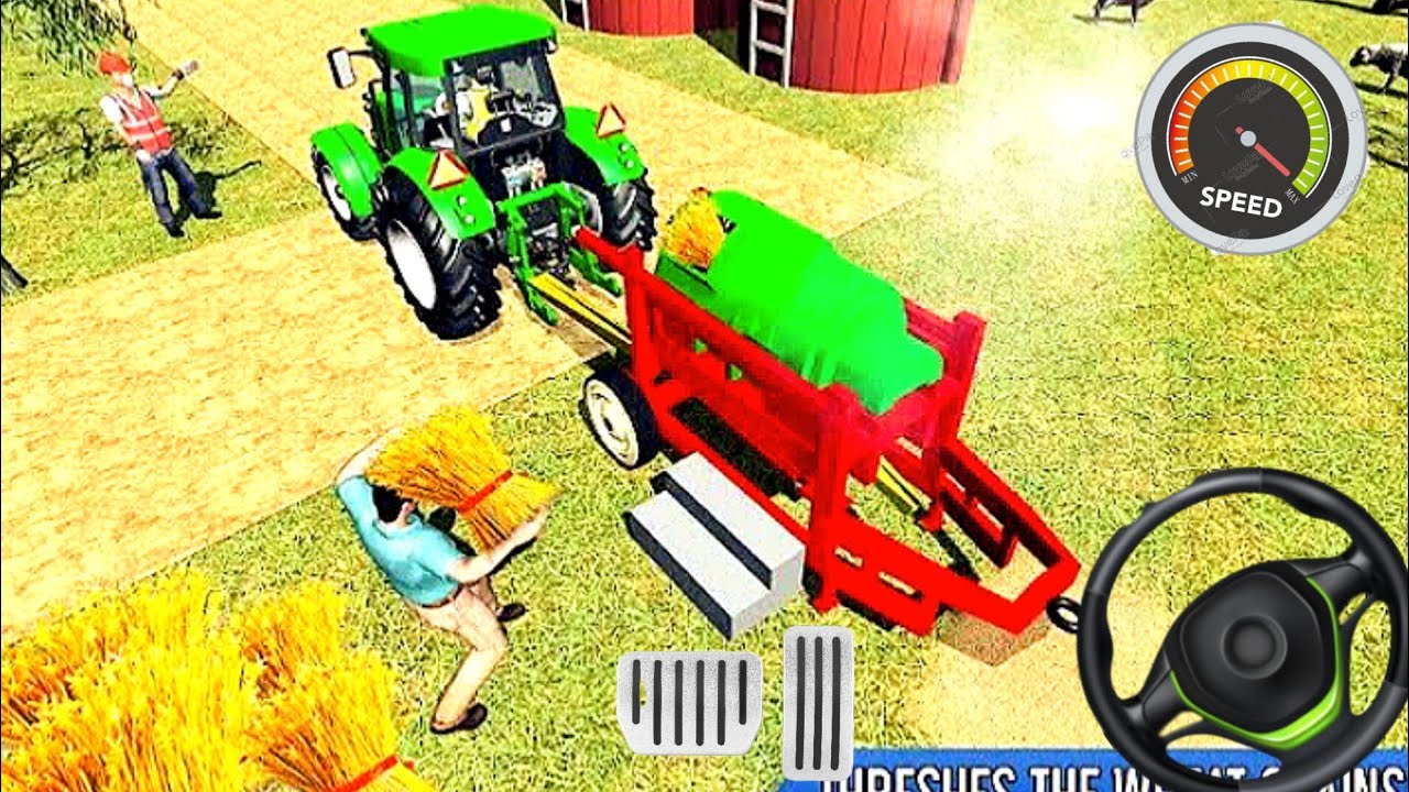 truck harvest shift to farm - tractor cutting farm - harvesting ...