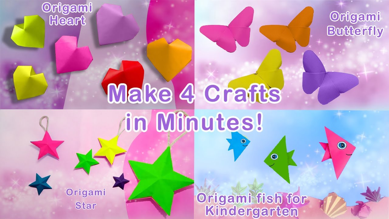 Conquer Boredom in Minutes! 4 Easy Origami Crafts (2-3 Minutes Each ...
