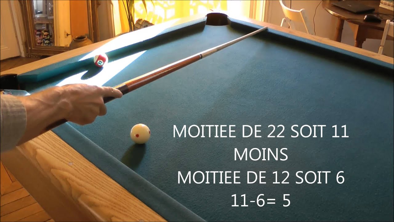 billard, calculs decimal bande avant - YouTube