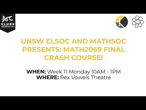 UNSW ELSOC x MATHSOC Presents: MATH2069 Final Crash Course 2025 T3 ...